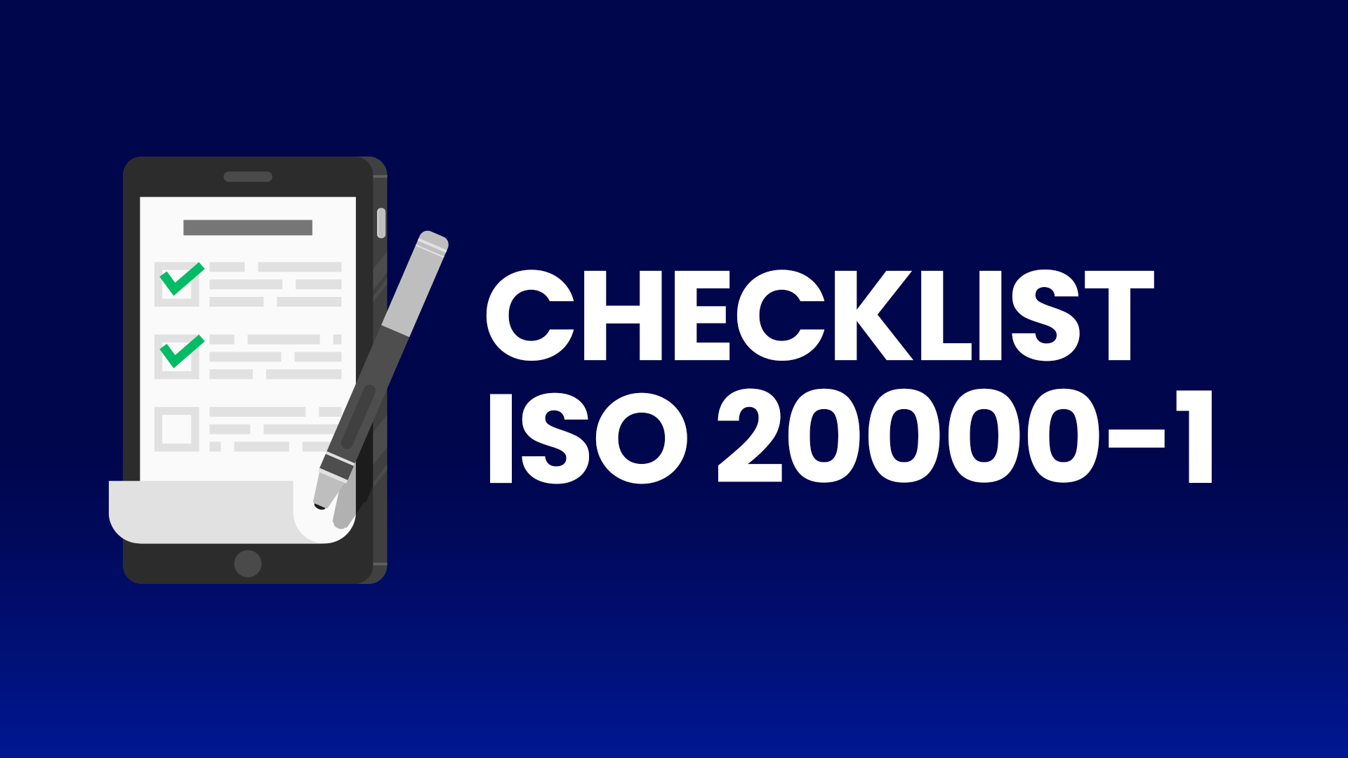 Checklist ISO/IEC 20000-1 | QMS Brasil
