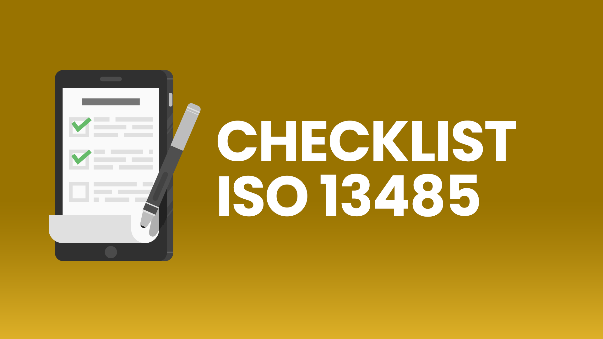 Checklist ISO 13485 | QMS Brasil